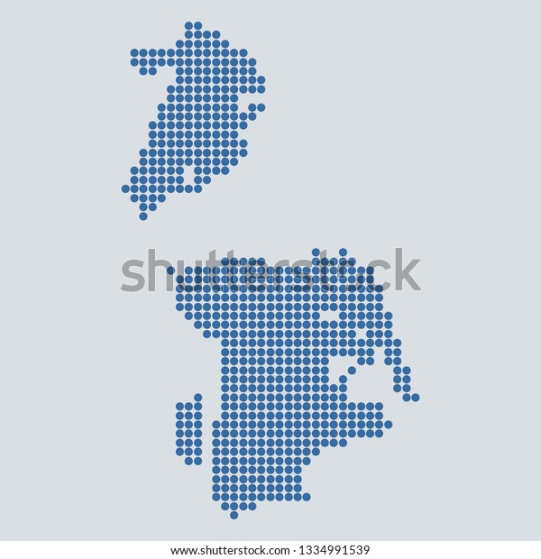 Pixel Blue Dot Map On Gray Stock Vector (Royalty Free) 1334991539 ...