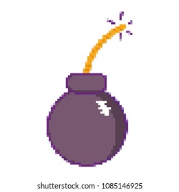 Pixel Bomb Explosion Game Weapon Stock Vector (Royalty Free) 1085146925 ...