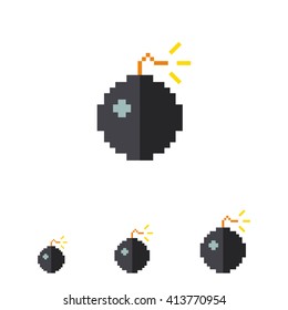 Pixel Bomb Icon Stock Vector (Royalty Free) 413770954 | Shutterstock