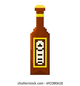 Pixel Bottle Beer Games Applications Stock Vector (Royalty Free) 692380690
