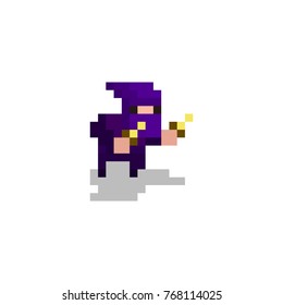 Pixel Character Assassin Games Web Sites Stock Vector (Royalty Free ...