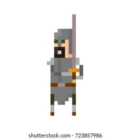 Pixel Character Knight Games Applications: เวกเตอร์สต็อก (ปลอดค่า ...