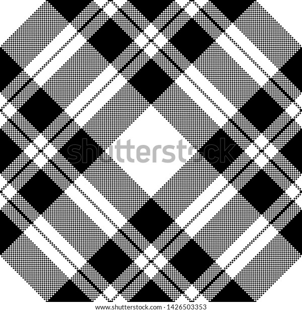 Pixel Check Fabric Texture Seamless Black Stock Vector (Royalty Free ...