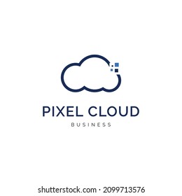 Pixel Cloud Logo Design Inspiration Stock Vector (Royalty Free) 2099713576 | Shutterstock