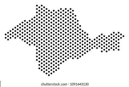 Pixel Crimea Map Vector Geographic Scheme Stock Vector (Royalty Free ...