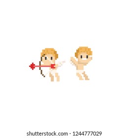 Pixel Cupid Character8bit Stock Vector (Royalty Free) 1244777029
