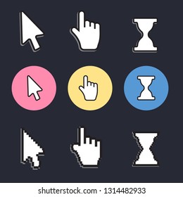 Pixel Cursors Icons Mouse Computer Cursor Stock Vector (Royalty Free) 1314482933 | Shutterstock