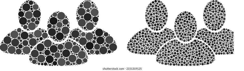 Pixel Customer Group Icon Collage Customer Stock Vector (Royalty Free ...