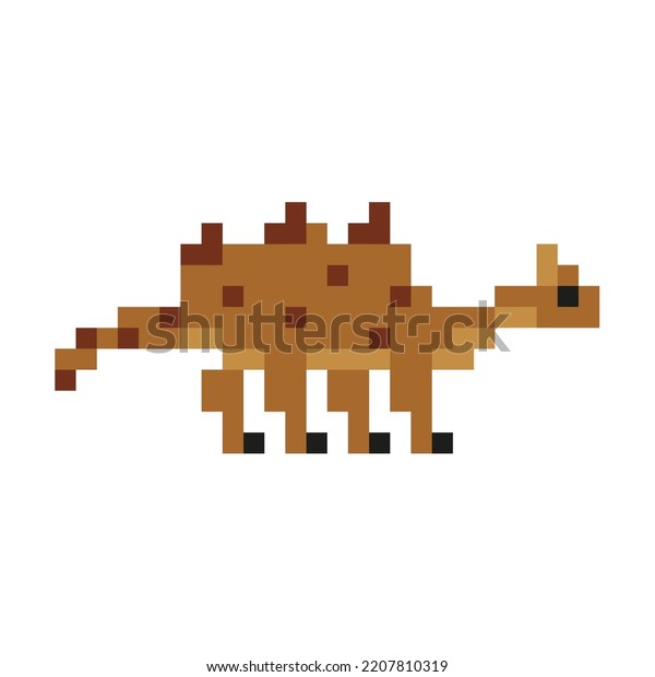 Pixel Cute Dino Vector Illustration Mosaic Stock Vector (Royalty Free ...