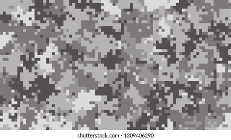 Pixel Digital Camouflage Monochrome Pattern Vector Stock Vector ...