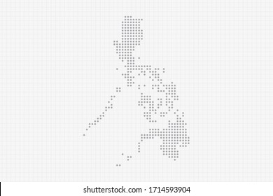 Pixel Dotted Map Philippines Grey Vector Stock Vector (Royalty Free ...