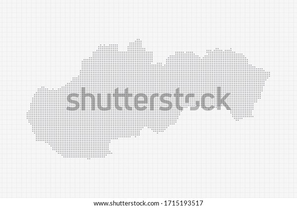 Pixel Dotted Map Slovakia Grey Vector Stock Vector (Royalty Free ...