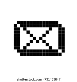 Pixel Email Icon Stock Vector (Royalty Free) 731433847 | Shutterstock