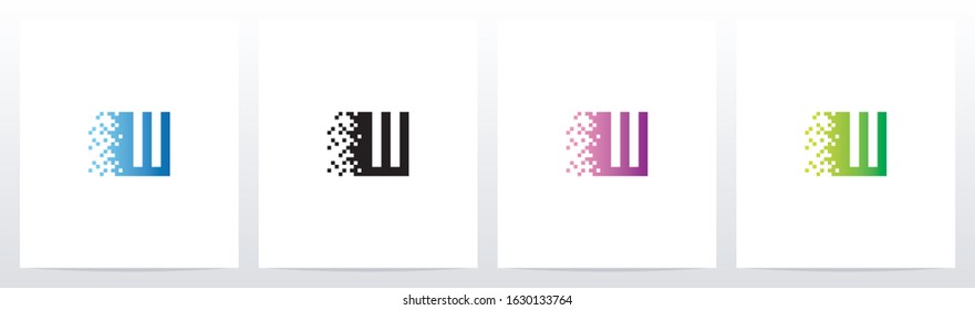Pixel Eroded On Letter Logo Design Stock Vector (Royalty Free ...