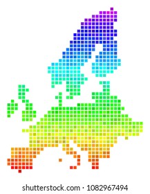 Pixel European Union Map Vector Geographic Stock Vector (Royalty Free ...