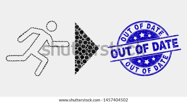 Pixel Exit Person Mosaic Pictogram Out: vector de stock (libre de ...
