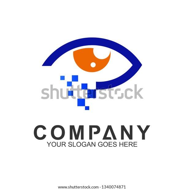 Pixel Eye Logo Vision Icon Eye: เวกเตอร์สต็อก (ปลอดค่าลิขสิทธิ์ ...
