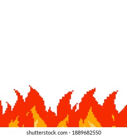 Pixel Fire Pixel Art 8 Bit Stock Vector (Royalty Free) 1889682550 ...