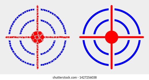 Pixel Flat Bullseye Icons Vector Mosaic Stock Vector (Royalty Free ...