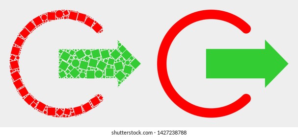 Pixel Flat Logout Icons Vector Mosaic Stock Vector (Royalty Free ...