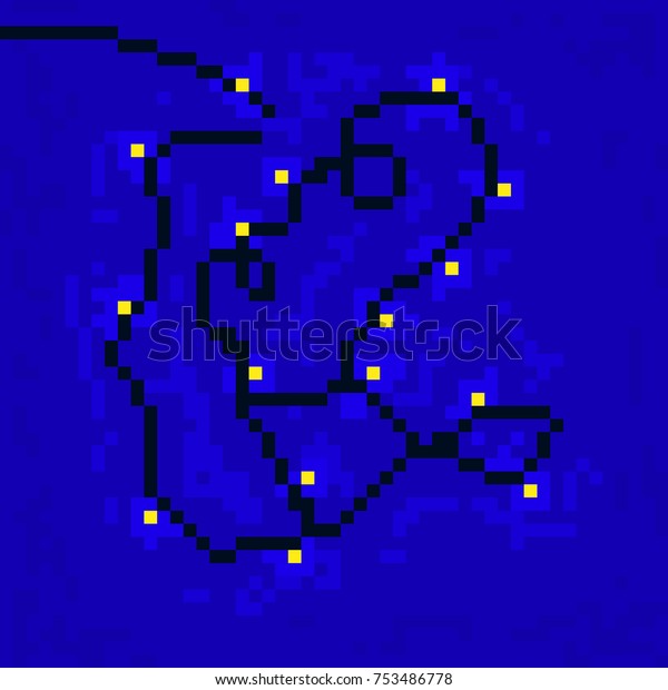 Pixel Garland Games Applications Stock Vector (Royalty Free) 753486778 ...