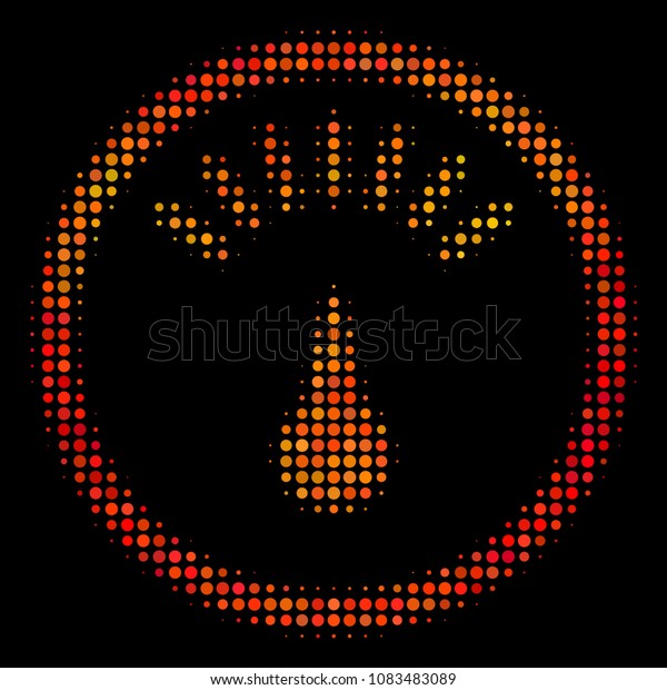 Pixel Gauge Icon Bright Pictogram Fire Stock Vector (Royalty Free ...