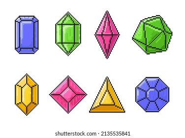 707 imagens de Pixel art gems Imagens, fotos stock e vetores | Shutterstock