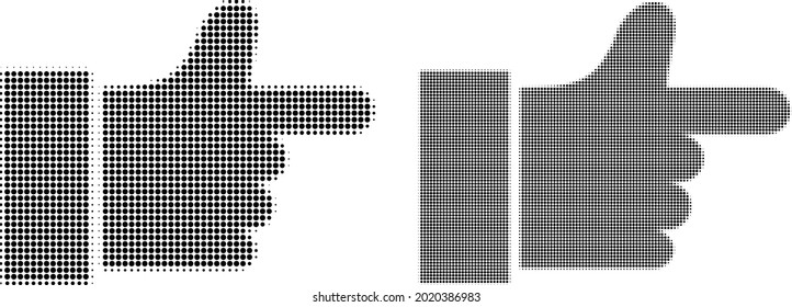 Pixel Halftone Index Finger Icon Vector Stock Vector (Royalty Free ...