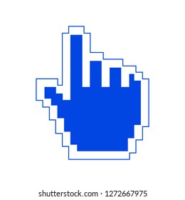 Pixel Hand Cursor Icon 스톡 벡터(로열티 프리) 1272667975 | Shutterstock