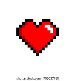Pixel Heart Vector Stock Vector (Royalty Free) 705037780 | Shutterstock