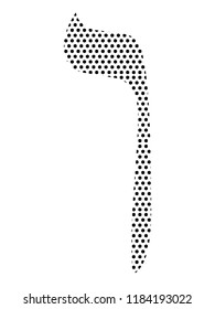 Pixel Hebrew Letter Vav Stock Vector (Royalty Free) 1184193022 ...