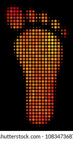 Vektor Stok Dot Human Footprint Icon Bright Pictogram (Tanpa Royalti ...