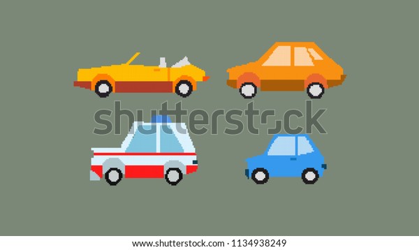 Pixel Icon Beautiful Car Stock Vector (Royalty Free) 1134938249 ...
