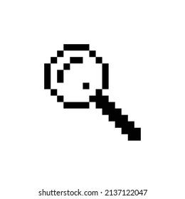 Pixelsymbol der Lupe. Mauszeiger-Symbol. Vektorgrafik einzeln: Stock ...