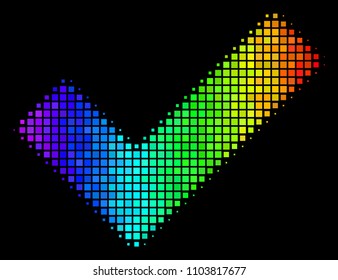 Pixel Impressive Halftone Yes Icon Drawn Stock Vector (Royalty Free ...