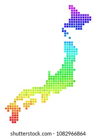 Pixel Japan Map Vector Geographic Map Stock Vector (Royalty Free ...