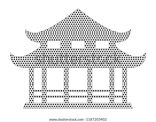 Pixel Japanese Temple Stock Vector (Royalty Free) 1187203402 | Shutterstock