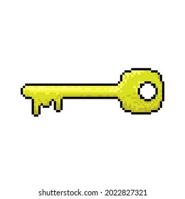 Pixel Key Icon Colored Contour Linear Stock Vector (Royalty Free ...