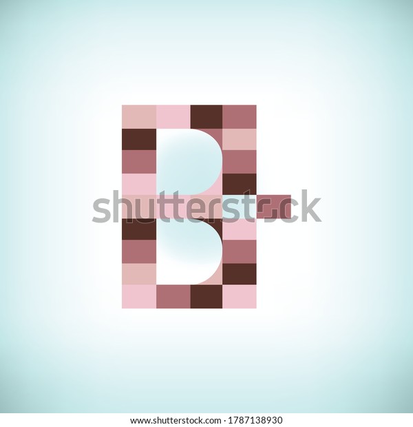 Pixel Letter B Logo Design Shape: เวกเตอร์สต็อก (ปลอดค่าลิขสิทธิ์ ...