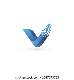 Pixel Letter V Logo V Letter 스톡 벡터(로열티 프리) 1547273735 | Shutterstock
