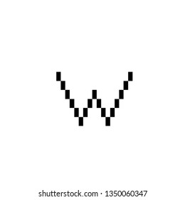Pixel Letter W Stock Vector (Royalty Free) 1350060347