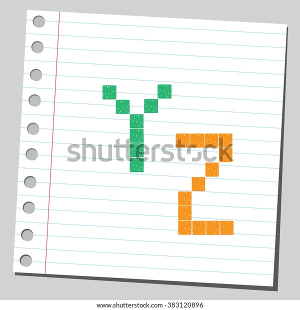 Pixel Letters Yz Stock Vector (Royalty Free) 383120896 | Shutterstock