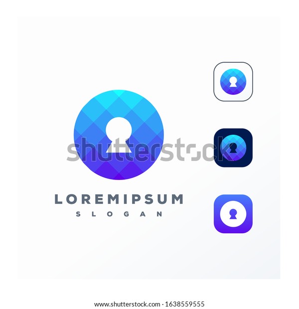 Pixel Lock Keyhole Design Ready Use Stock Vector (Royalty Free ...