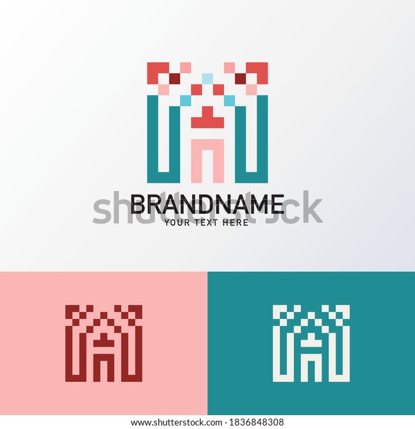 Pixel Logo Design Concept Modern Logo Stock Vector (Royalty Free ...