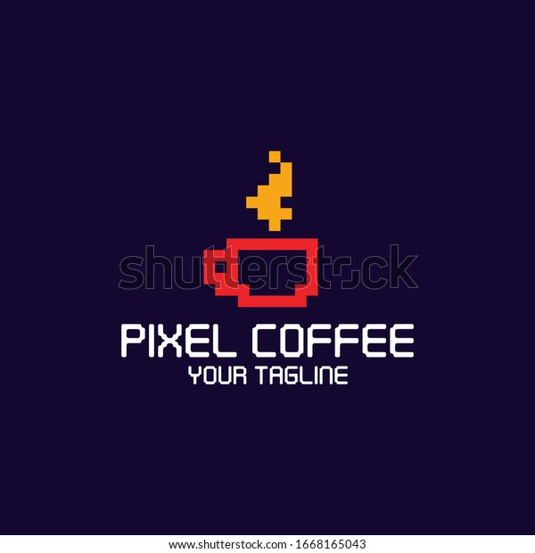 Pixel Logo Design Vector Template Stock Vector (Royalty Free ...