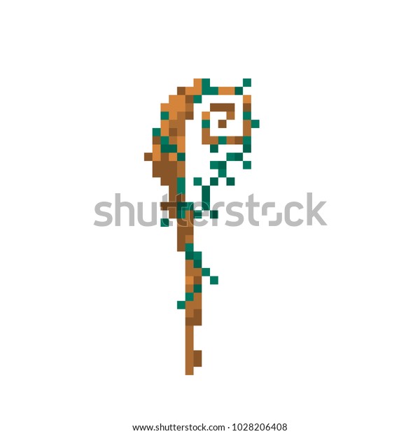 Pixel Mage Staff Games Websites Stock Vector (Royalty Free) 1028206408 ...