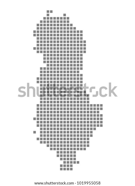 Pixel Map Albania Vector Dotted Map Stock Vector (Royalty Free ...