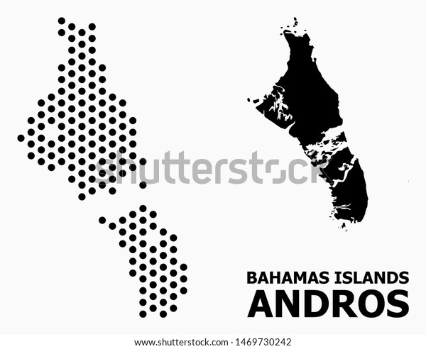 Pixel Map Bahamas Andros Island Composition Stock Vector (Royalty Free ...