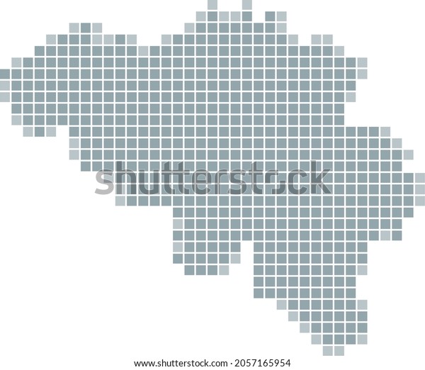 Pixel Map Belgium Isolated Stock Vector (Royalty Free) 2057165954 ...