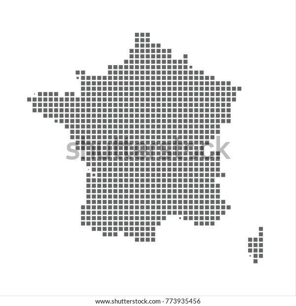 Pixel Map France Vector Dotted Map Stock Vector (Royalty Free ...